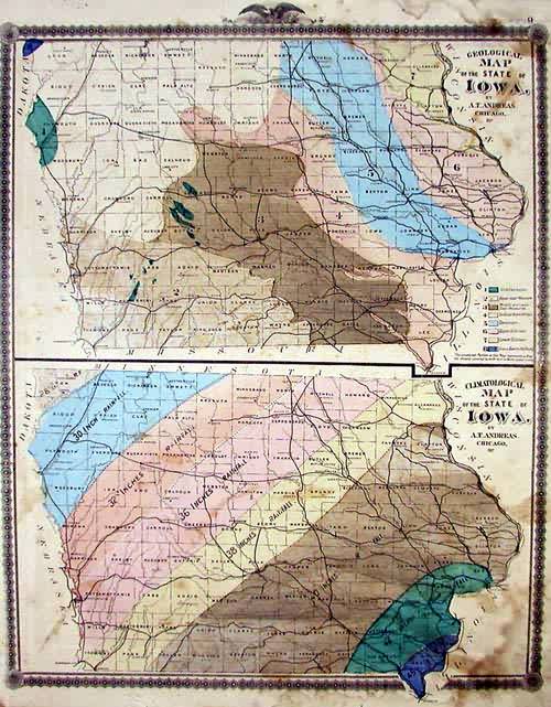 Geological and Climatological Maps of the State of Iowa - Art Source ...