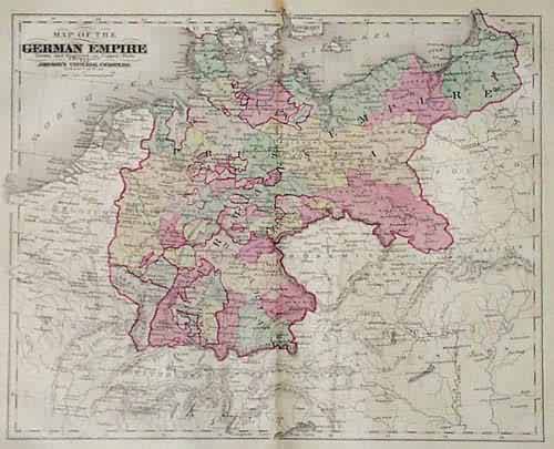 Map of the German Empire - Art Source International