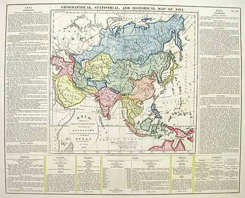 Geographical, Statistical, and Historical Map of Asia - Art Source ...