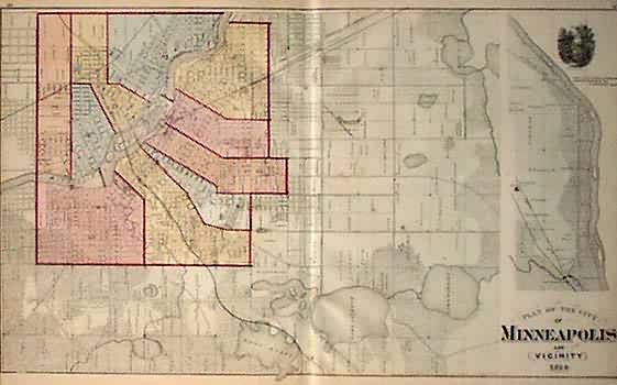 Plan of the City of Minneapolis and Vicinity - Art Source International