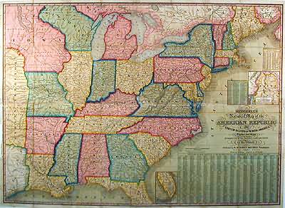 Mitchells National Map of the American Republic or United States of ...