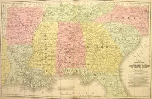 Map of the Chief part of the Southern States and Part of the Western ...