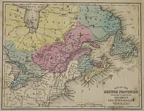 Map of the British Provinces - Art Source International