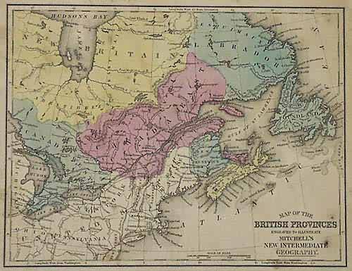 Map of the British Provinces - Art Source International