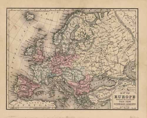 Map of Europe - Art Source International