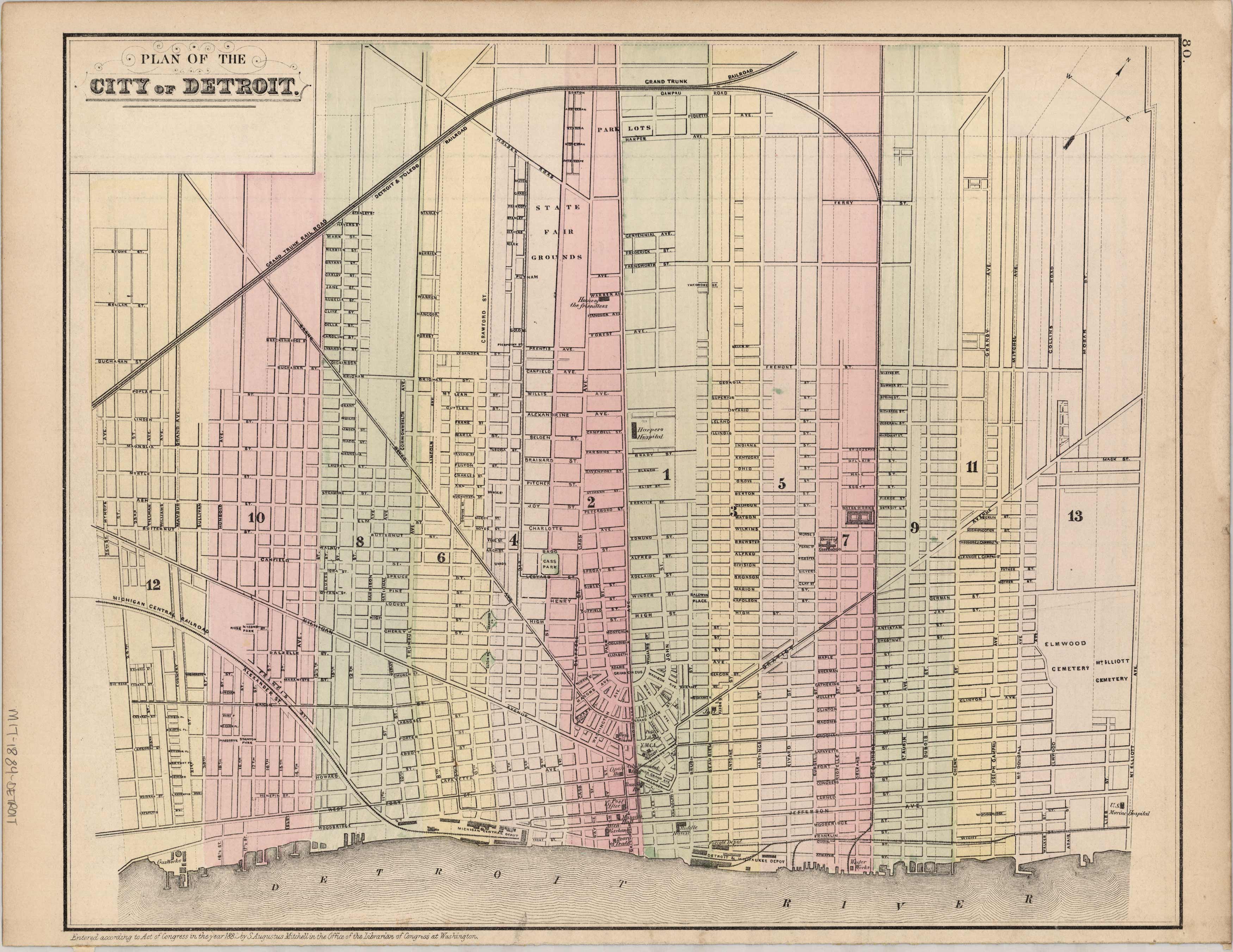 Plan of the City of Detroit - Art Source International