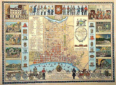 A Map of the City of Philadelphia - Art Source International