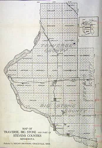 Map of Traverse, Big Stone and part of Stevens Counties, Minnesota ...