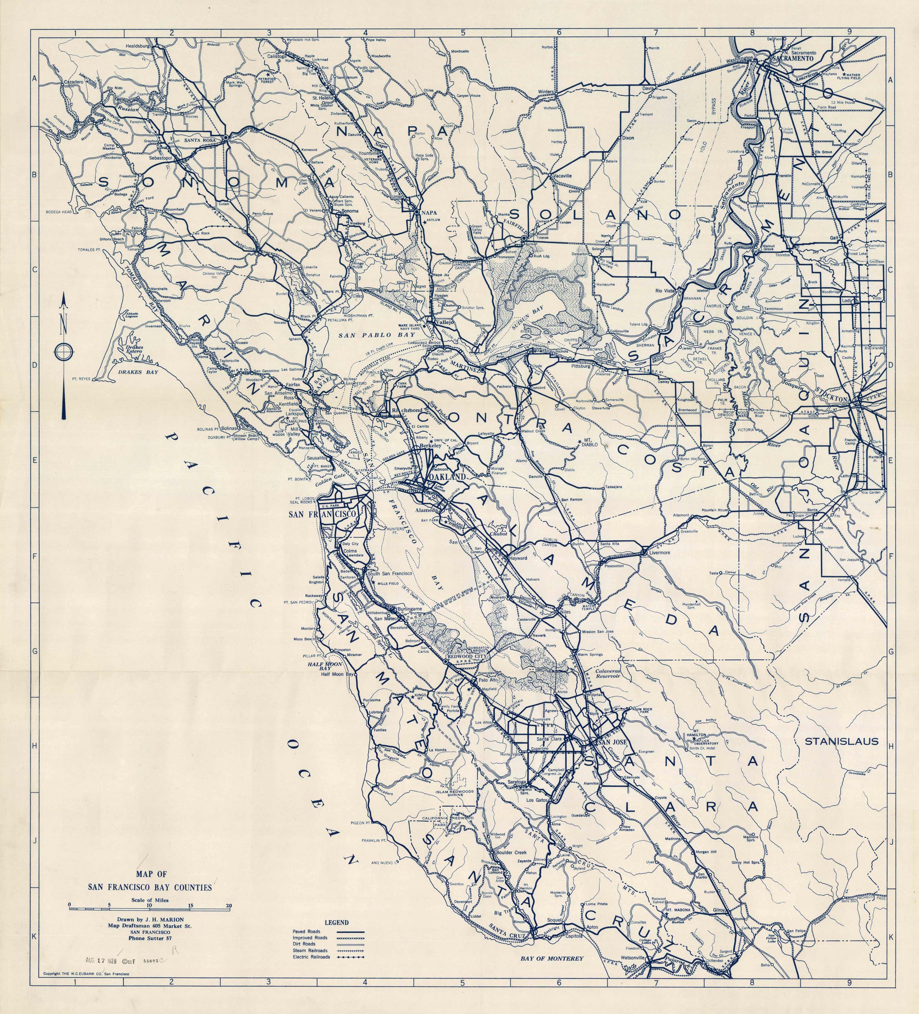 San francisco bay area counties map
