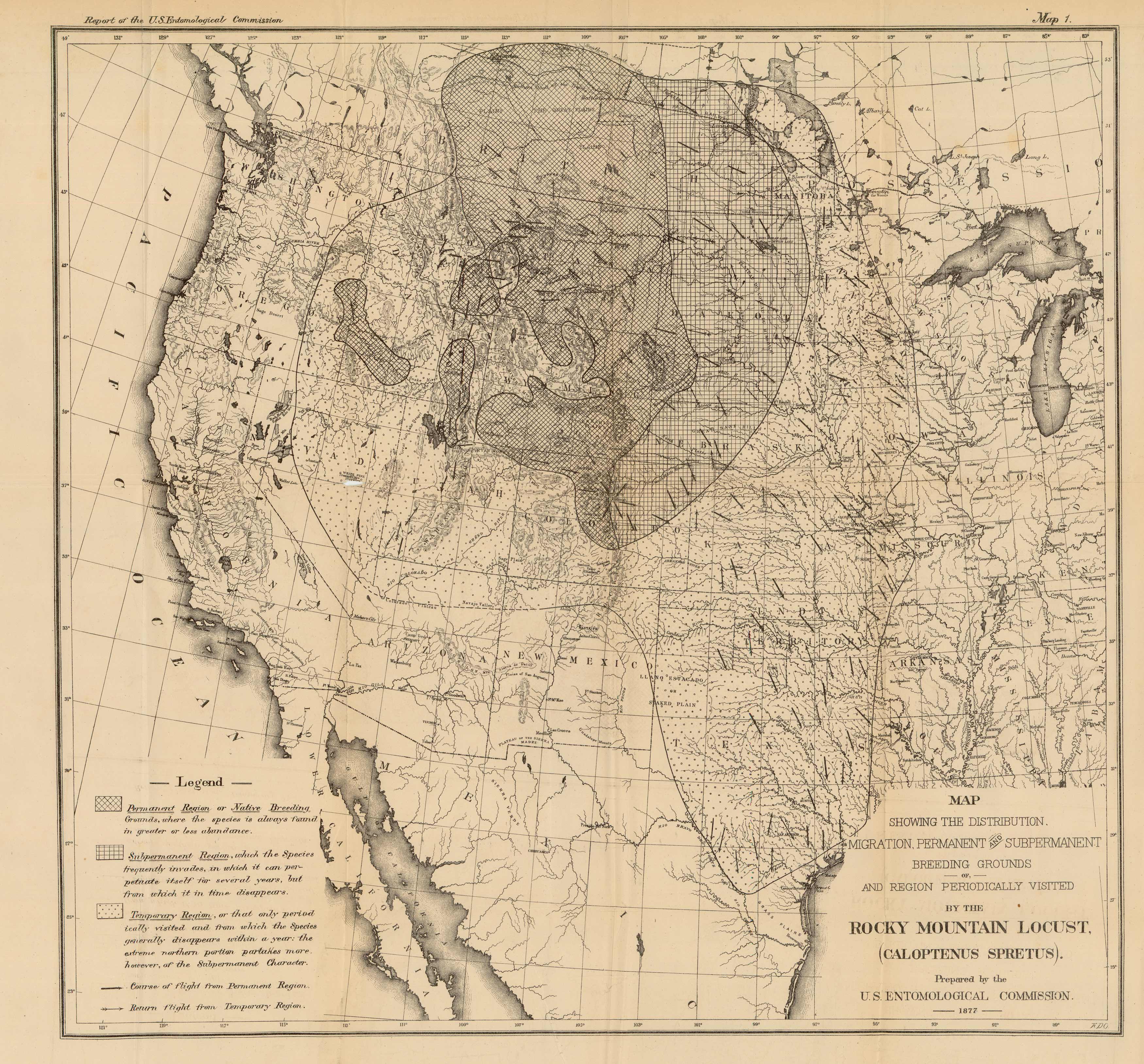 Map Showing the Distribution, Migration, Permanent and Subpermanent ...