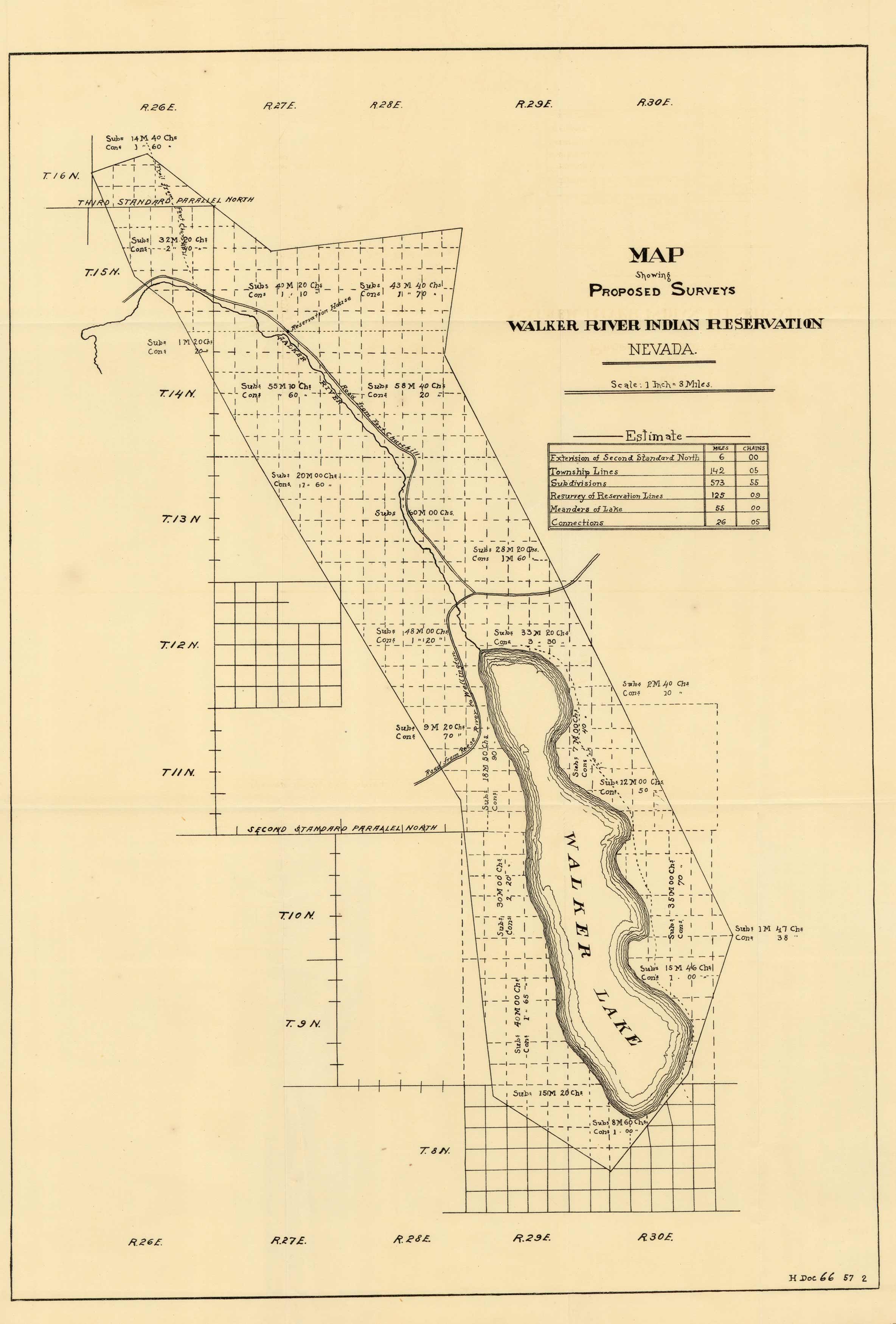 Map Showing Proposed Surveys - Walker River Indian Reservation, Nevada ...