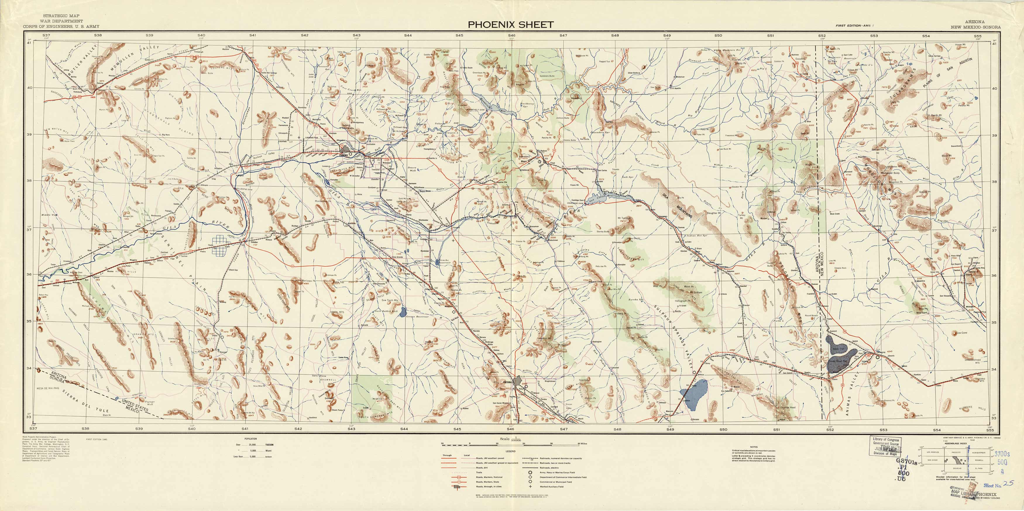 Phoenix Sheet - Arizona, New Mexico, Sonora - Art Source International