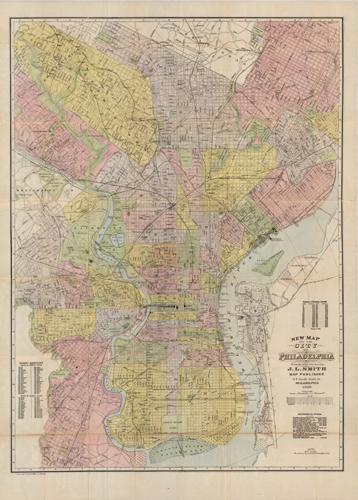 New Map of the City of Philadelphia - Art Source International