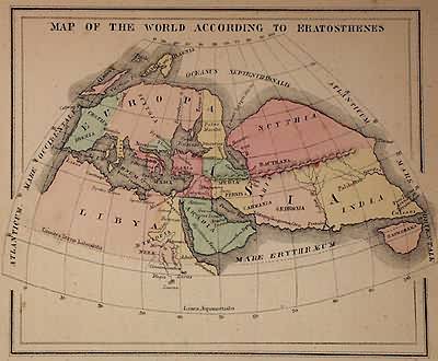 Map of the World According to Eratosthenes - Art Source International