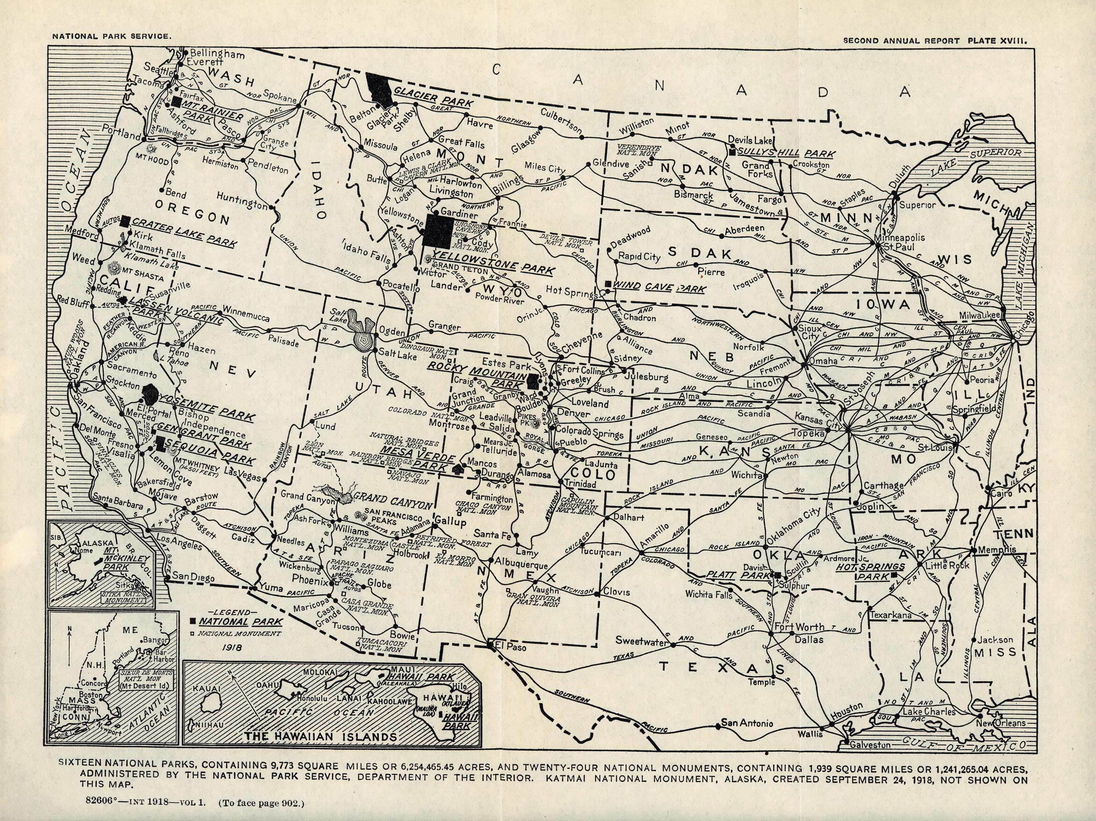 Overview Map / 16 National Parks & 24 National Monuments - Art Source ...