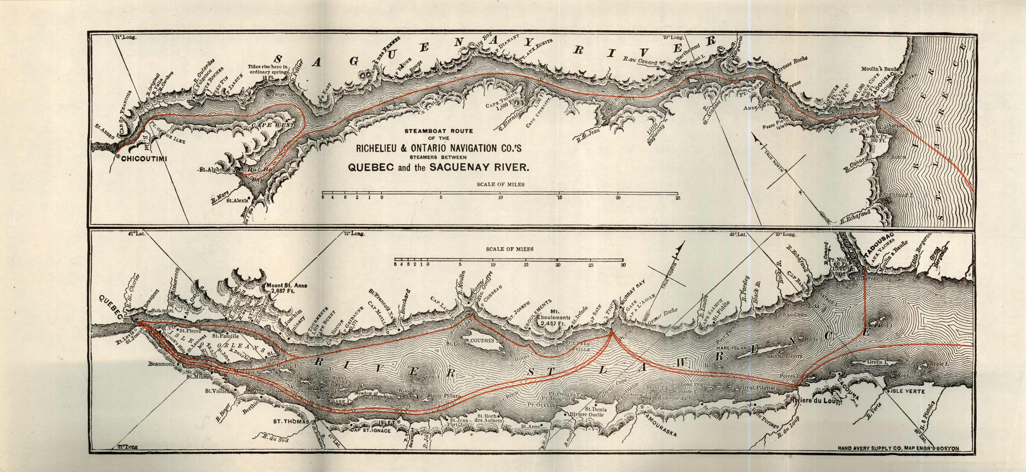 Steamboat Route of the Richelieu & Ontario Navigation Co.s Steamers ...