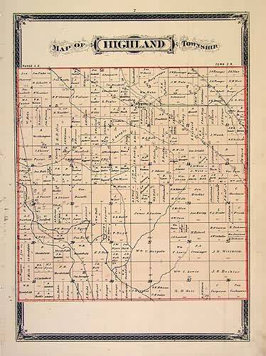Map of Highland Township - Art Source International