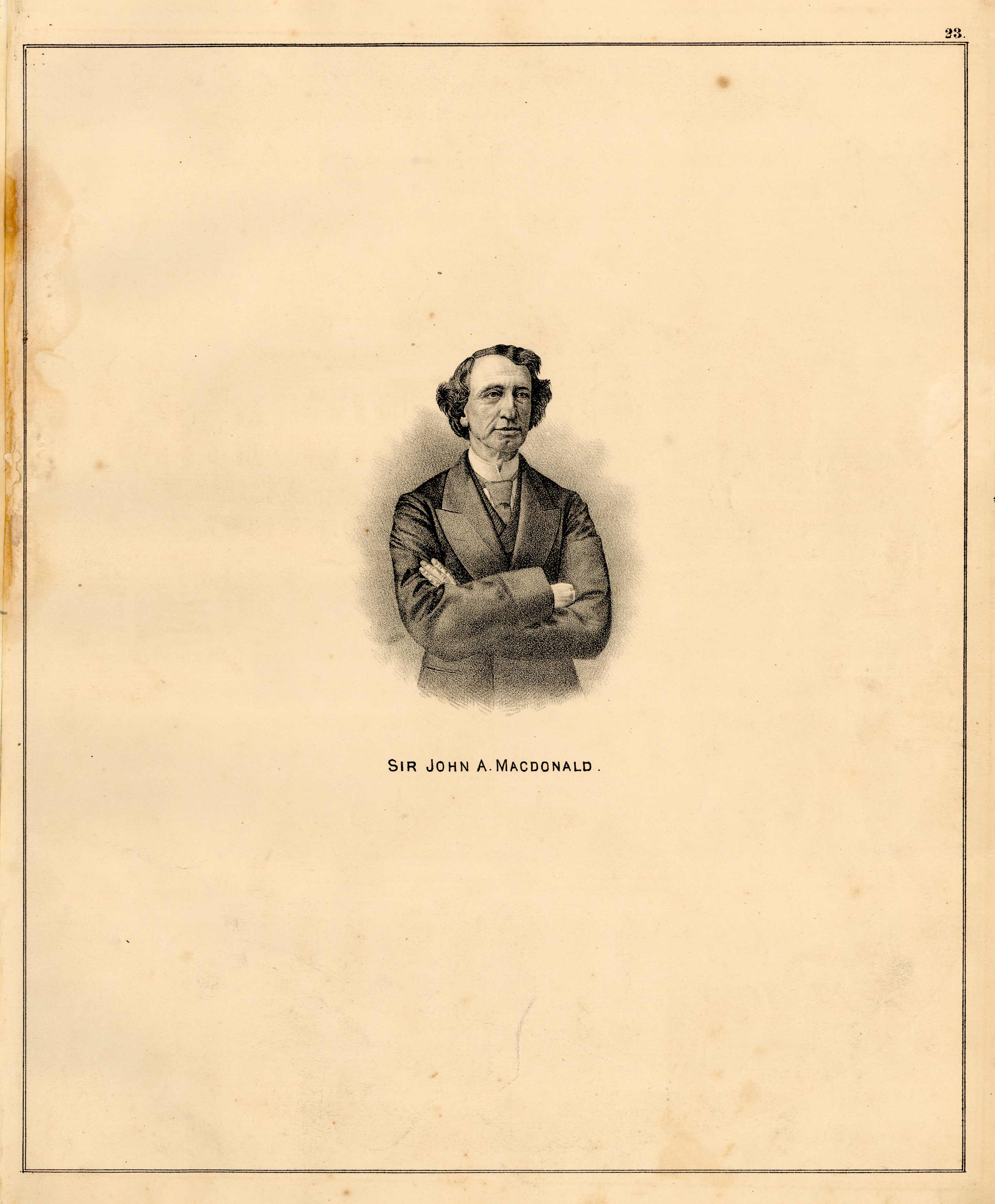Portrait of Sir John A Macdonald, Ontario, Canada - Art Source ...