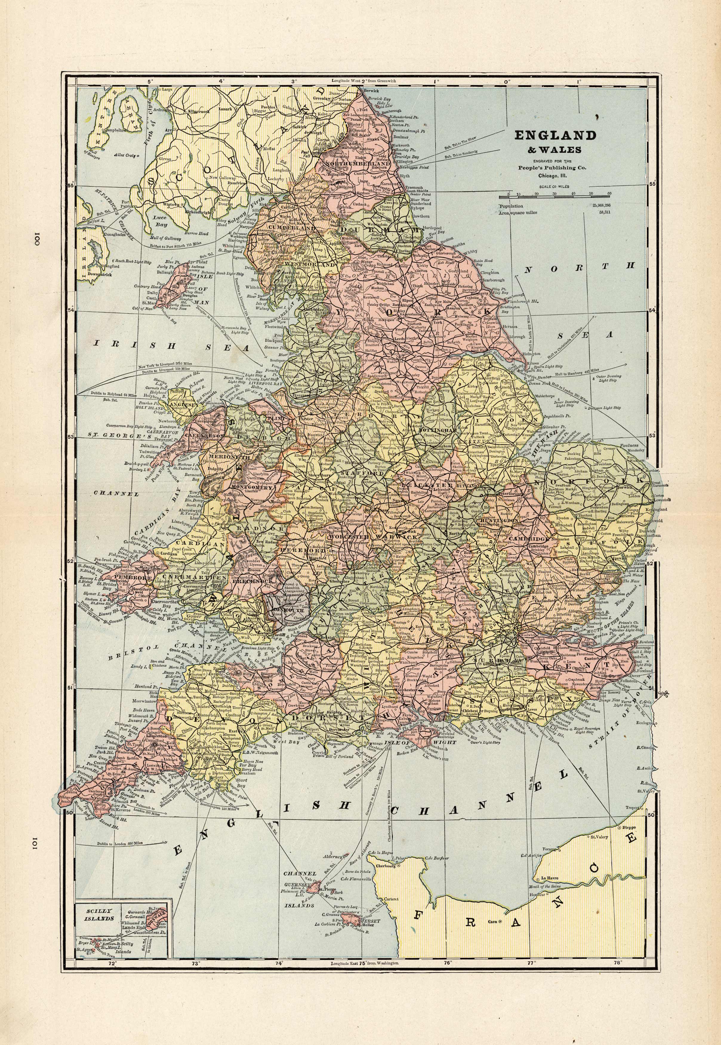 Map of England and Wales - Art Source International