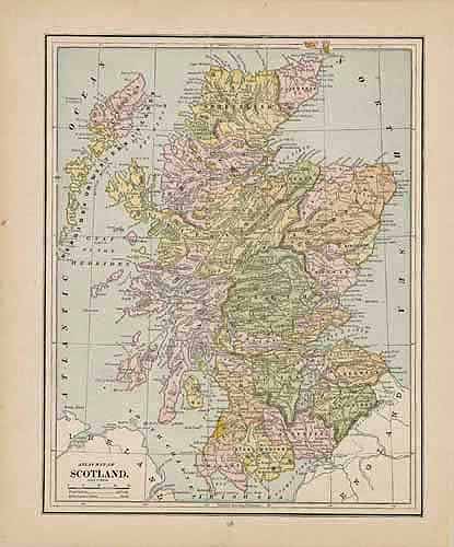 Map of Scotland - Art Source International
