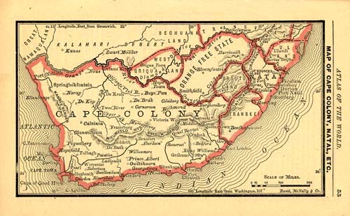 Map of Cape Colony, Natal, Etc. - Art Source International