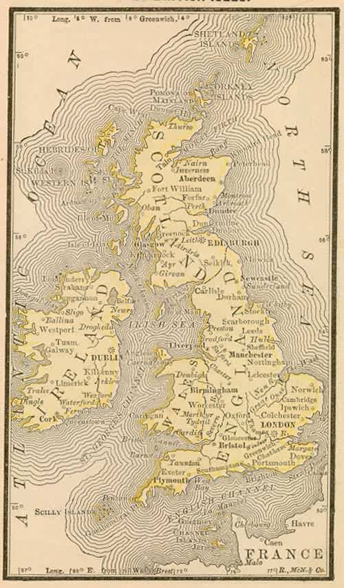 Map of British Isles - Art Source International