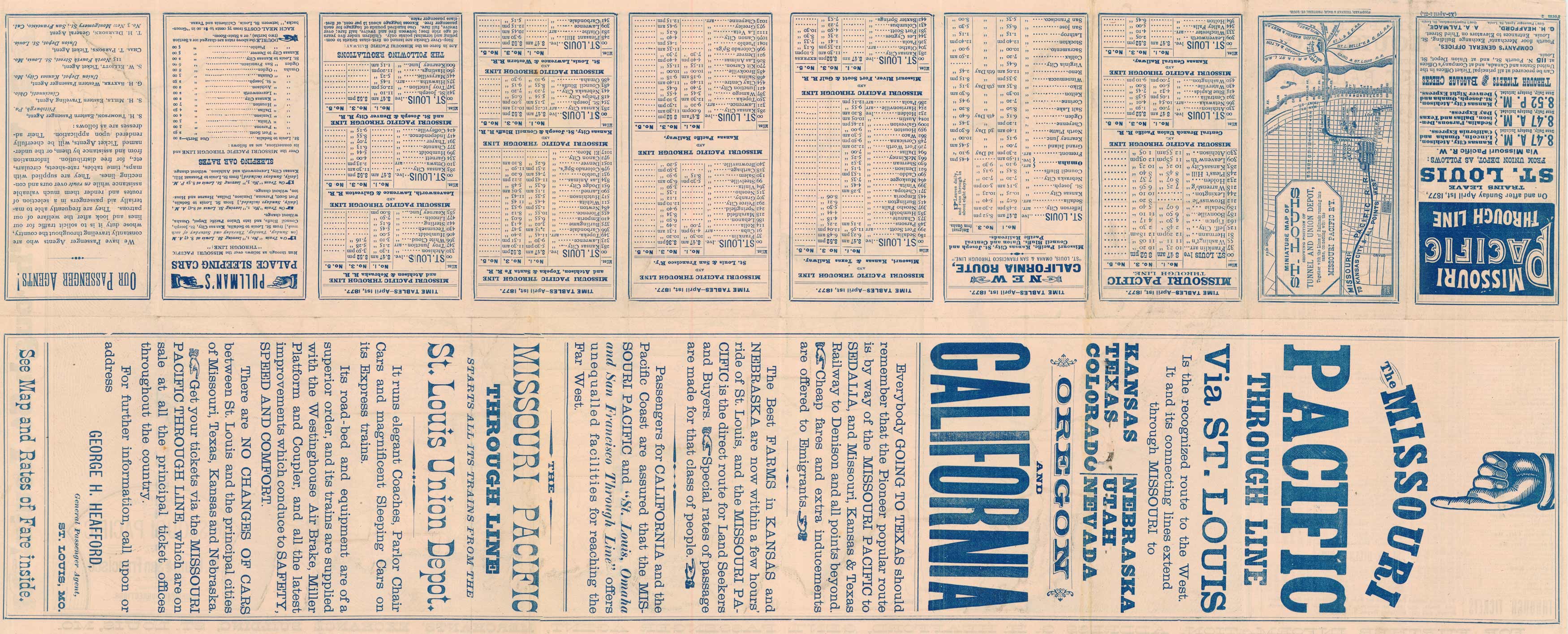Map of the Missouri Pacific Railroad, St. Louis, San Fancisco and the ...