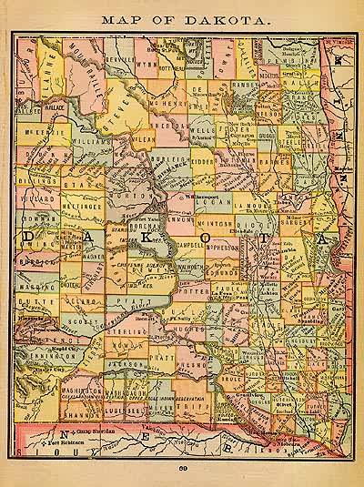 Map of Dakota - Art Source International