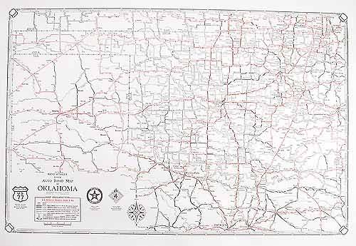 Rand McNally Junior Auto Road Map of Oklahoma - Art Source International