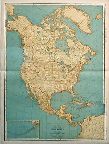 Standard Map of North America - Art Source International