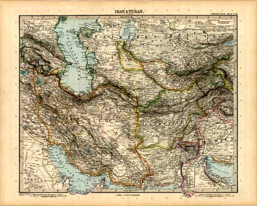 Iran and Turan ( Eurasia ) with an inset map of Oman - Art Source ...