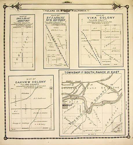 Map of Holliday Addition, Tulare County - Kingston - Art Source ...