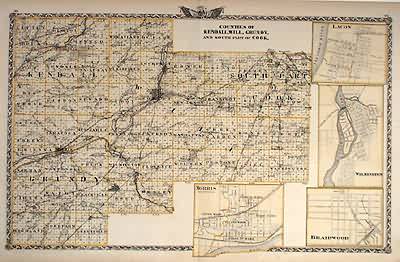 Maps of the Counties of Kendall, Will, Grundy, and South Part of Cook ...
