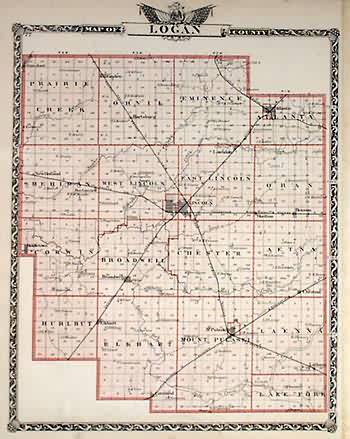 Map of Logan County - Art Source International