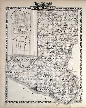 Map of Pope and Massac Counties - Art Source International