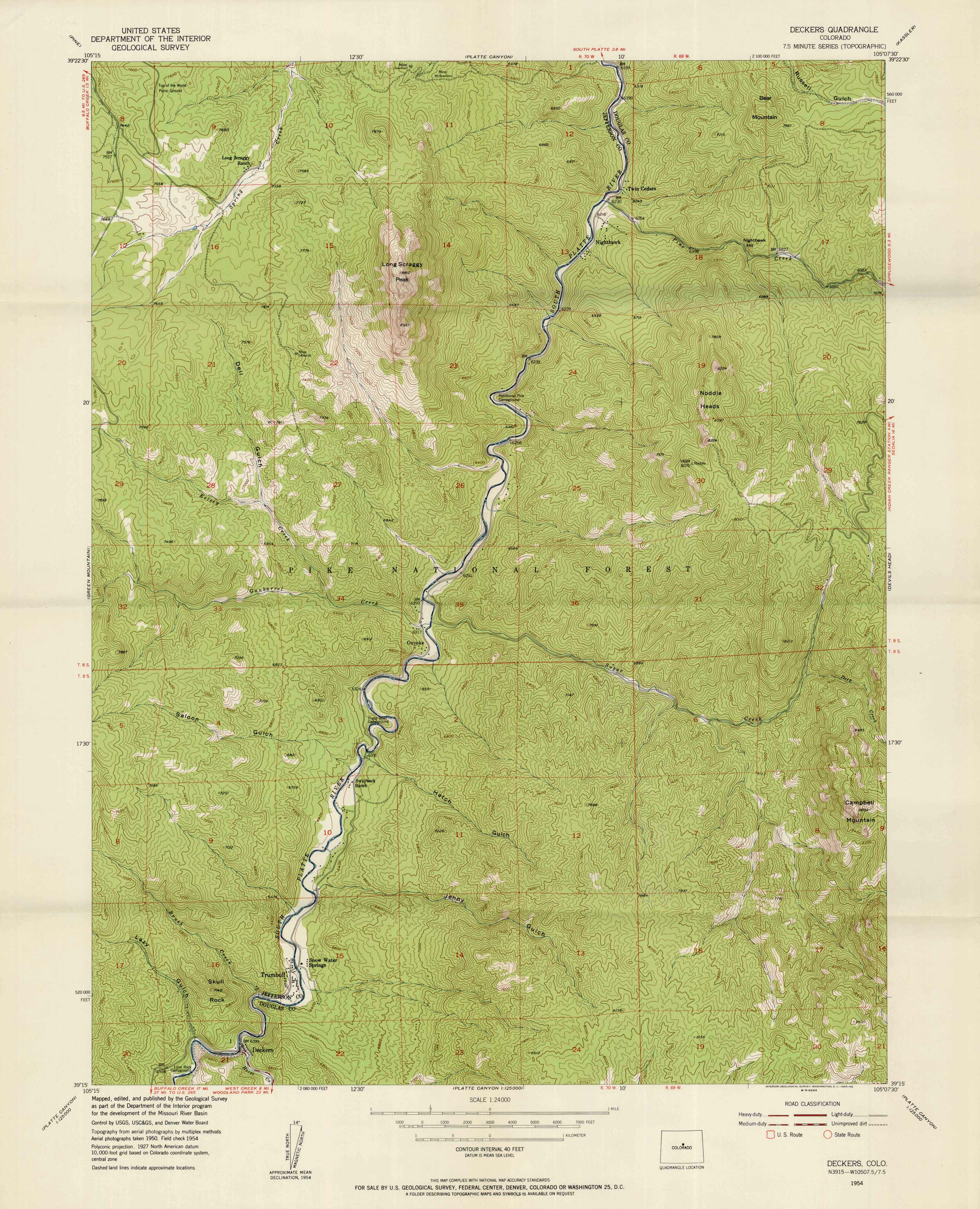 Deckers Quadrangle, Colorado - Art Source International