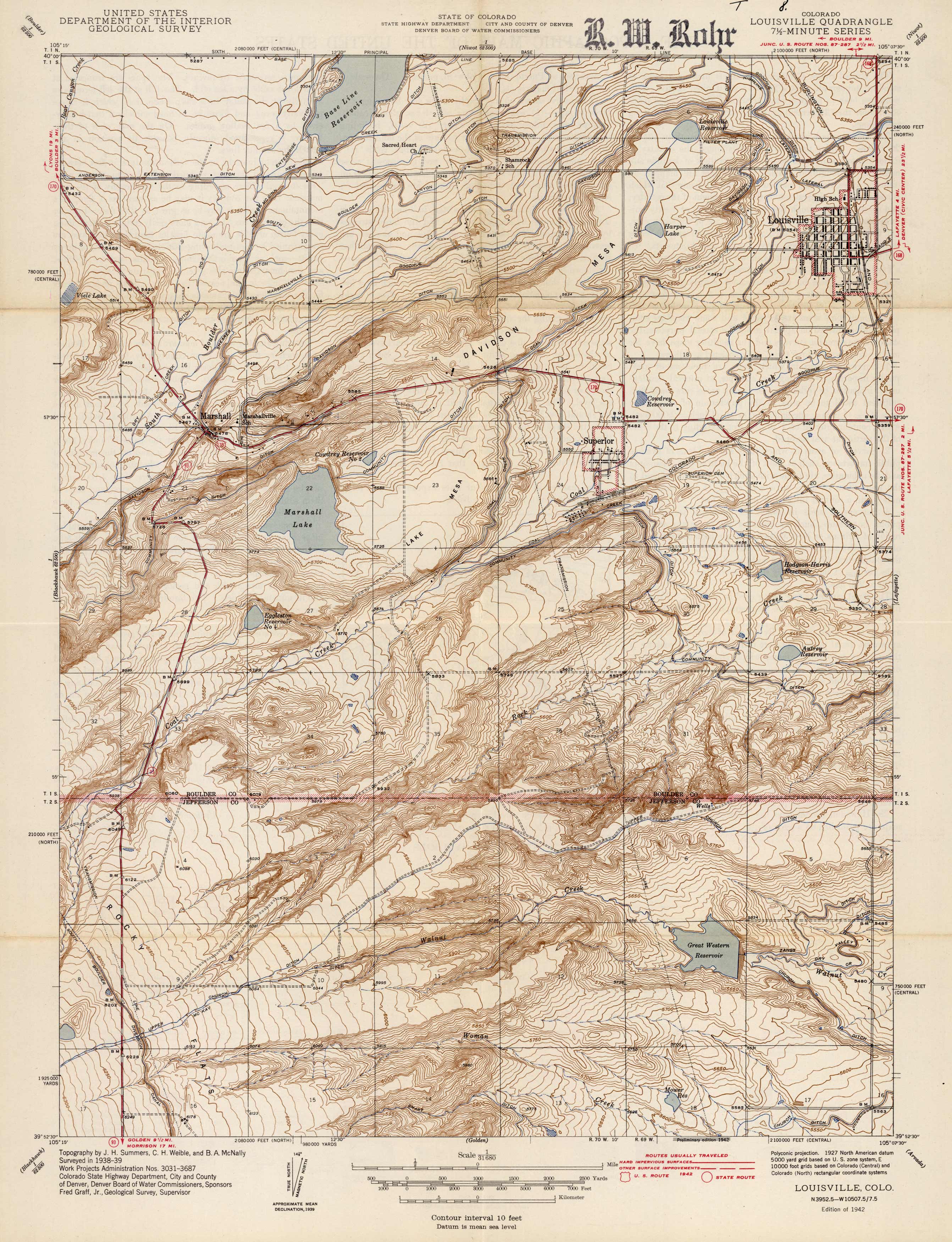 Louisville Quadrangle, Colorado - Art Source International