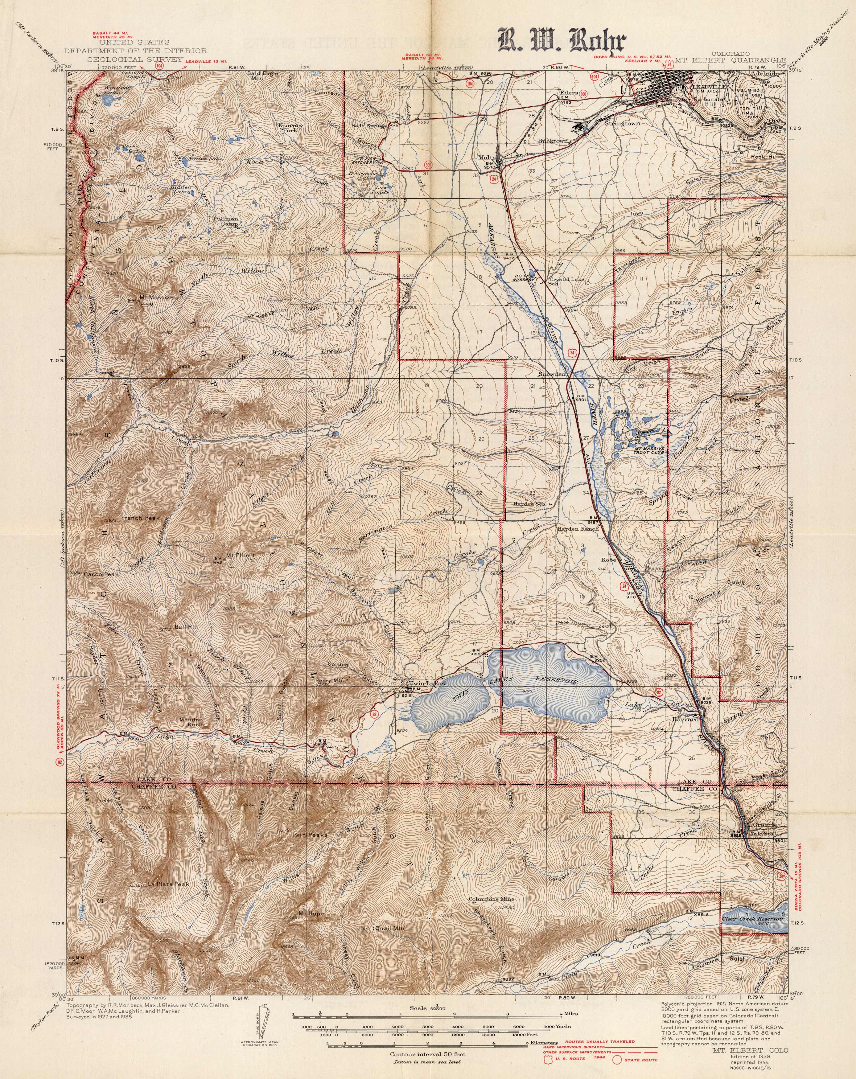 Mt. Elbert Quadrangle, Colorado - Art Source International