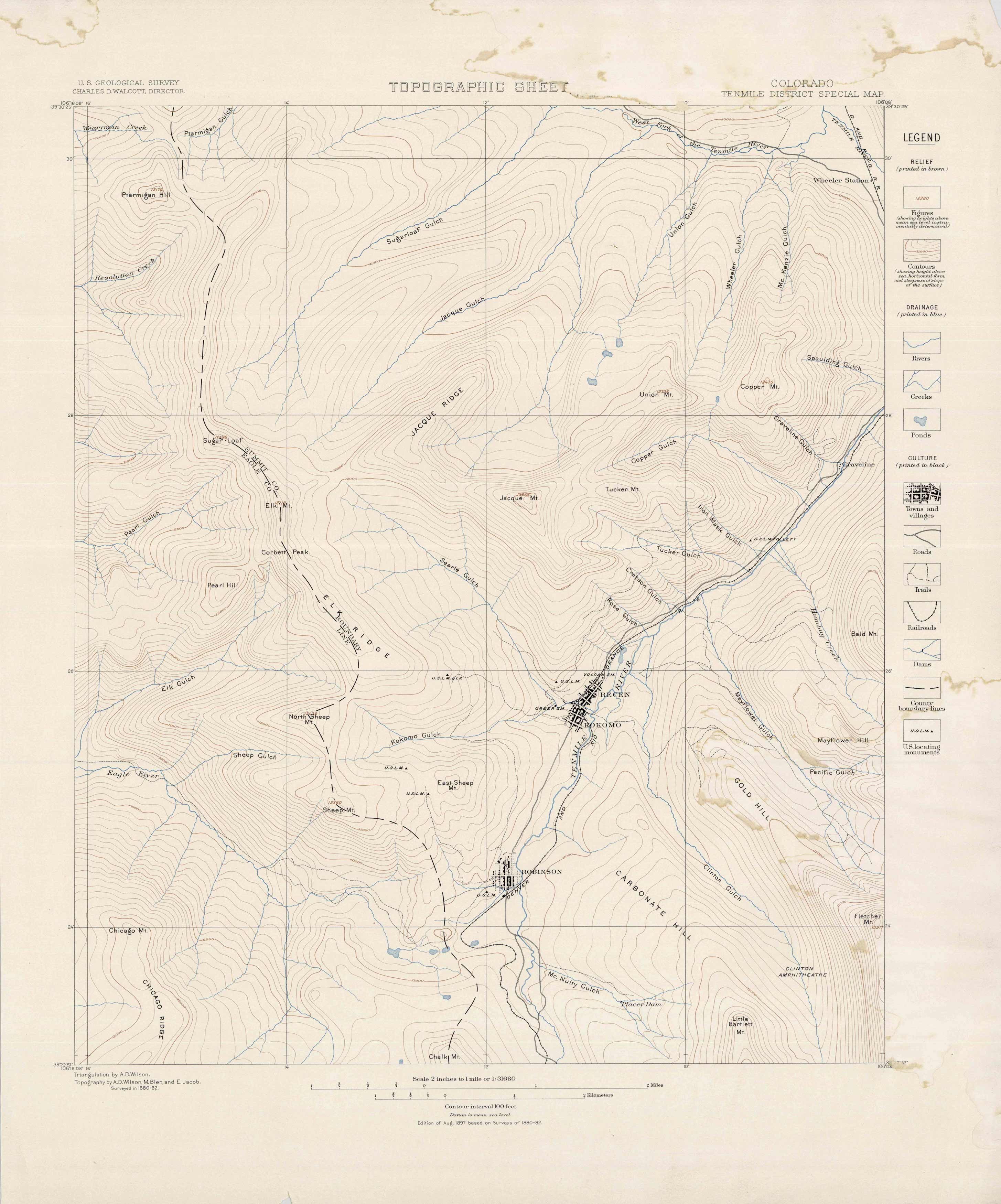 Colorado, Tenmile District Special Map - Art Source International