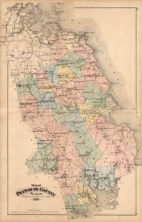 Map of Plymouth County, Massachusetts - Art Source International
