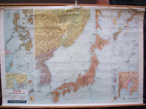 War Map of Japan and Other Strategic Pacific Areas - Art Source ...