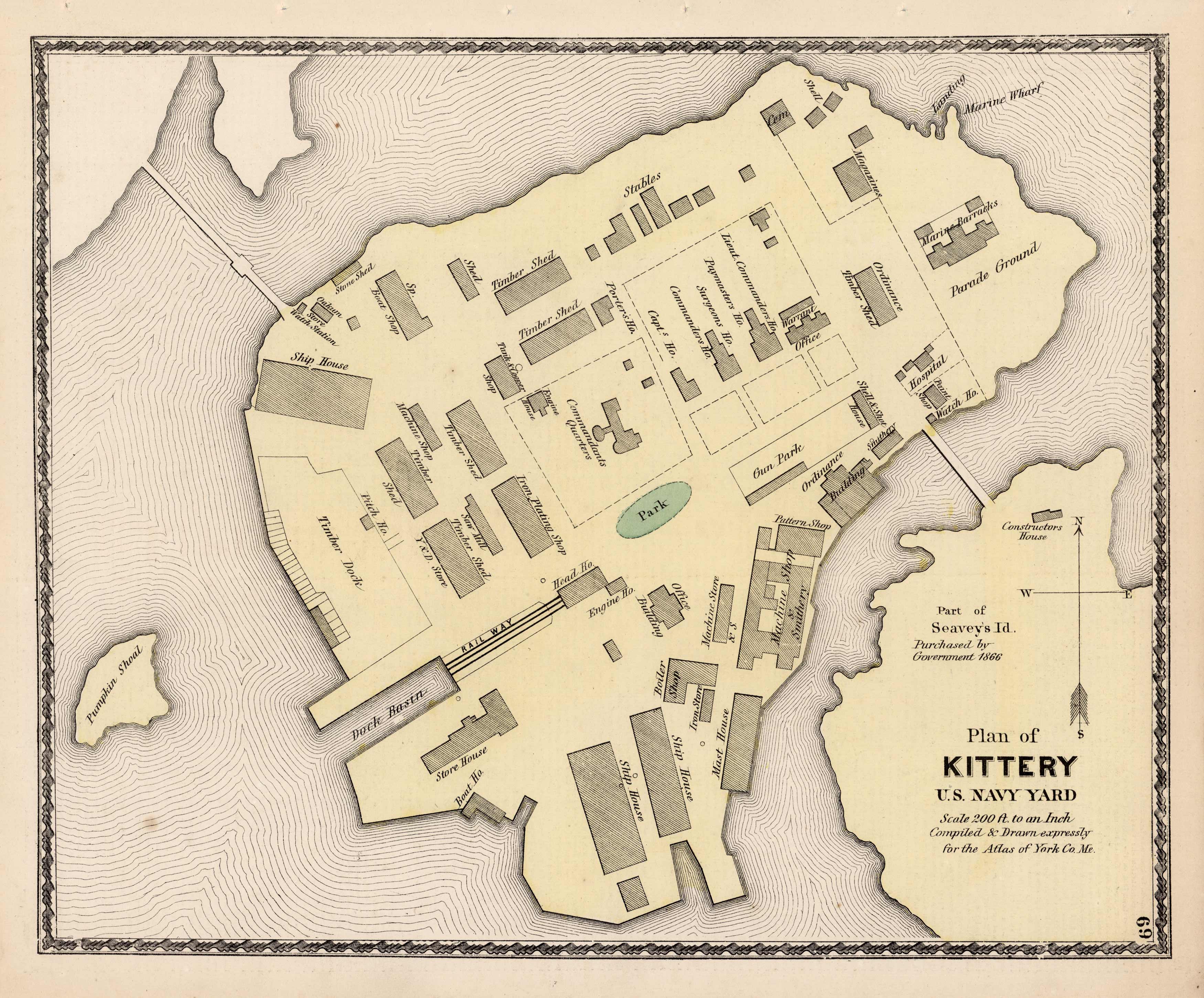 Plan of Kittery US Navy Yard (Maine) - Art Source International