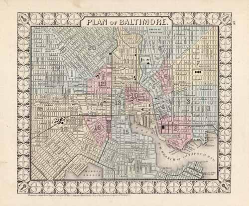 Plan of Baltimore - Art Source International