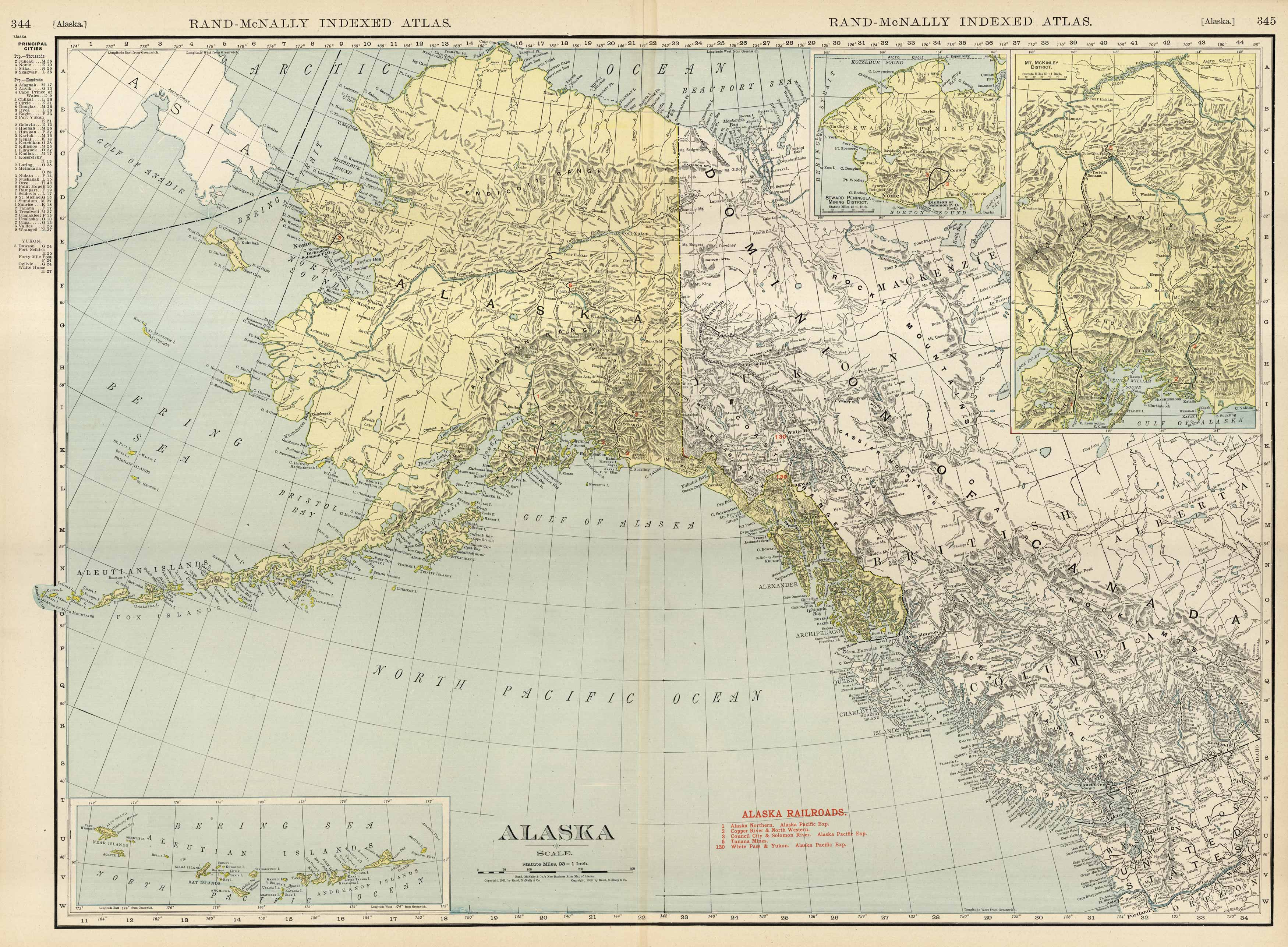 McNally's 1923 Map of Alaska - Art Source International
