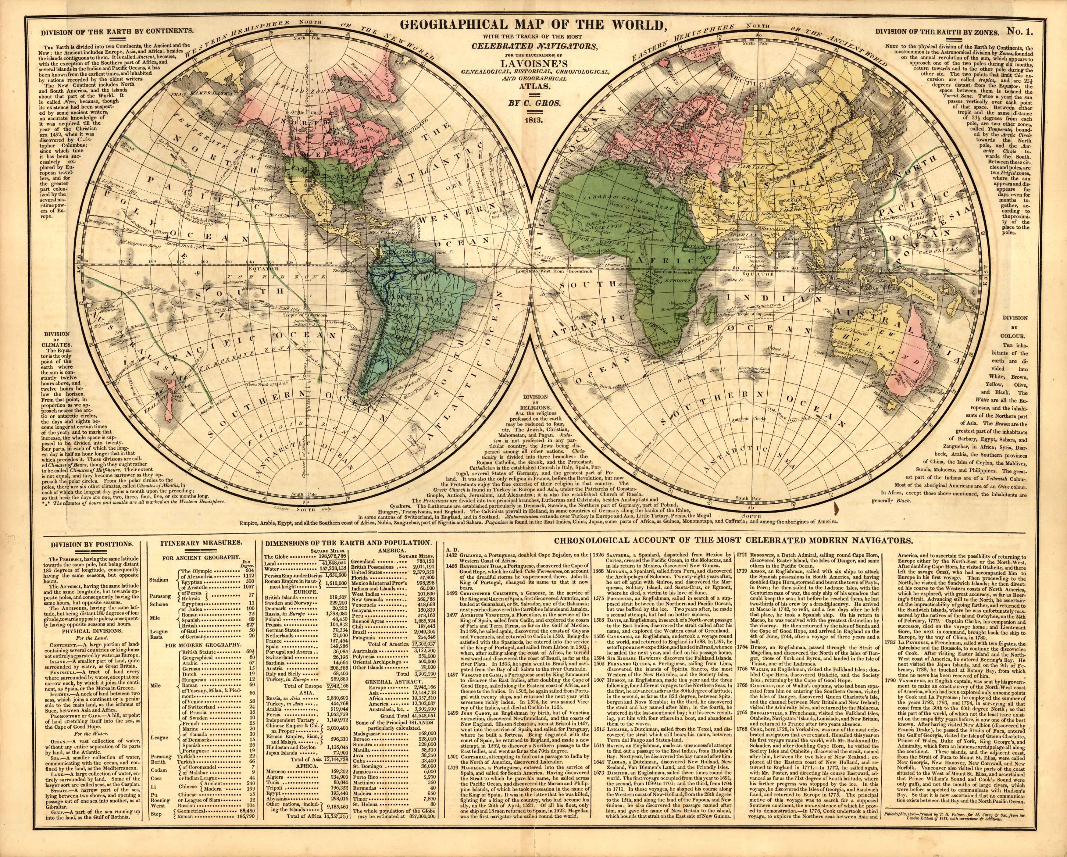 Geographical Map of the World - Art Source International