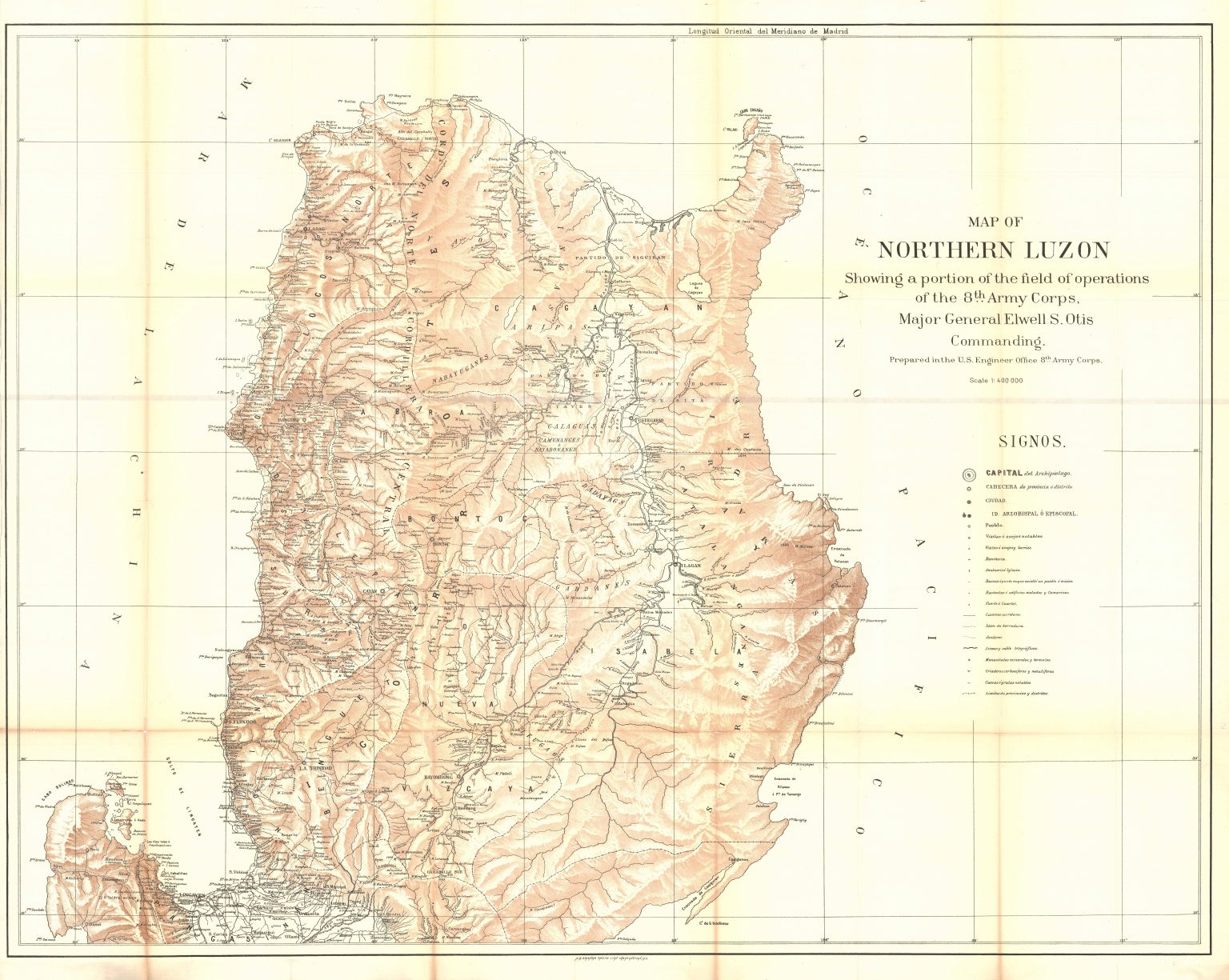 Map of Northern Luzon, Philippines - Art Source International
