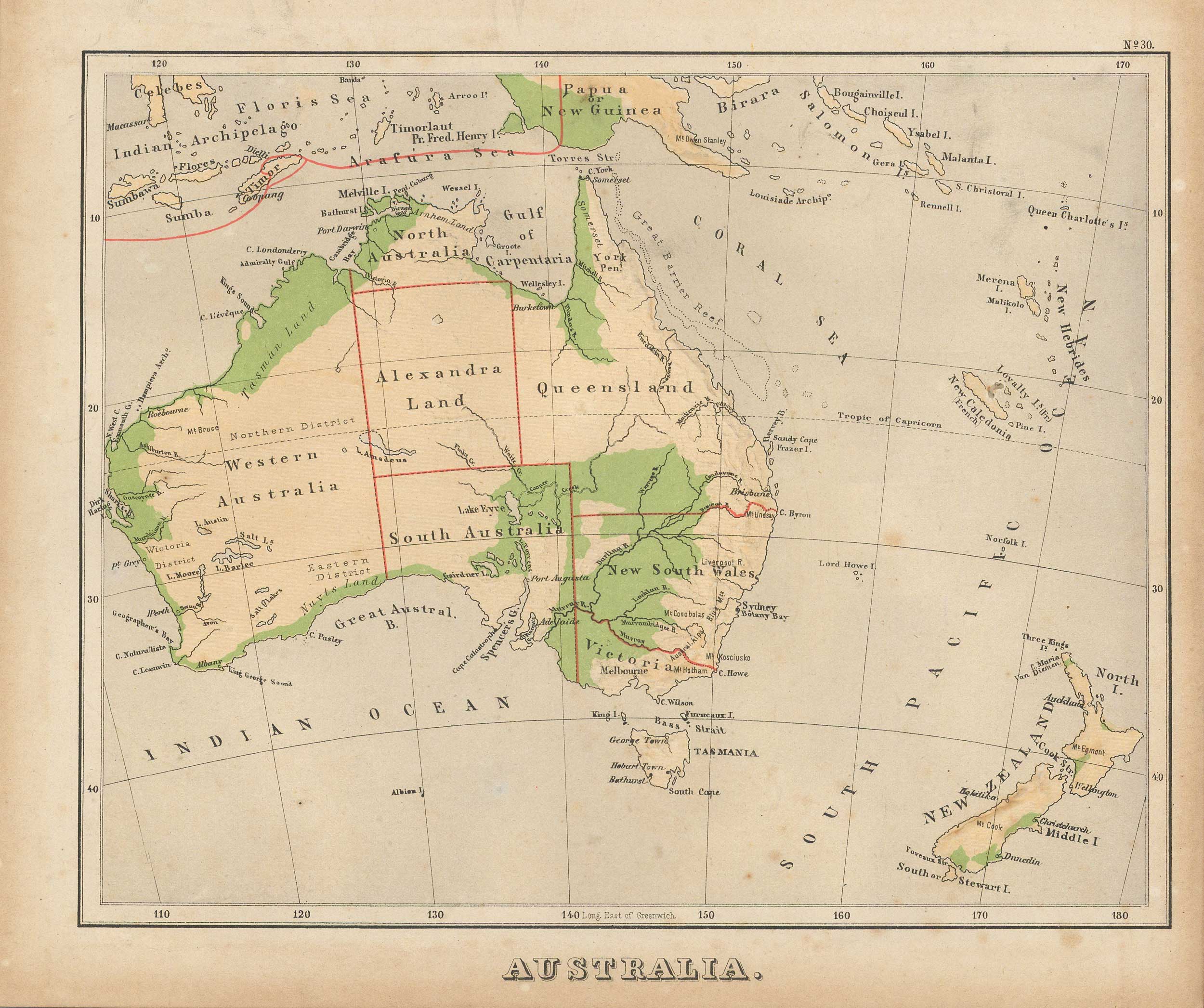Royal Relief Atlas of All Parts of the World 1885 - Australia - Art ...