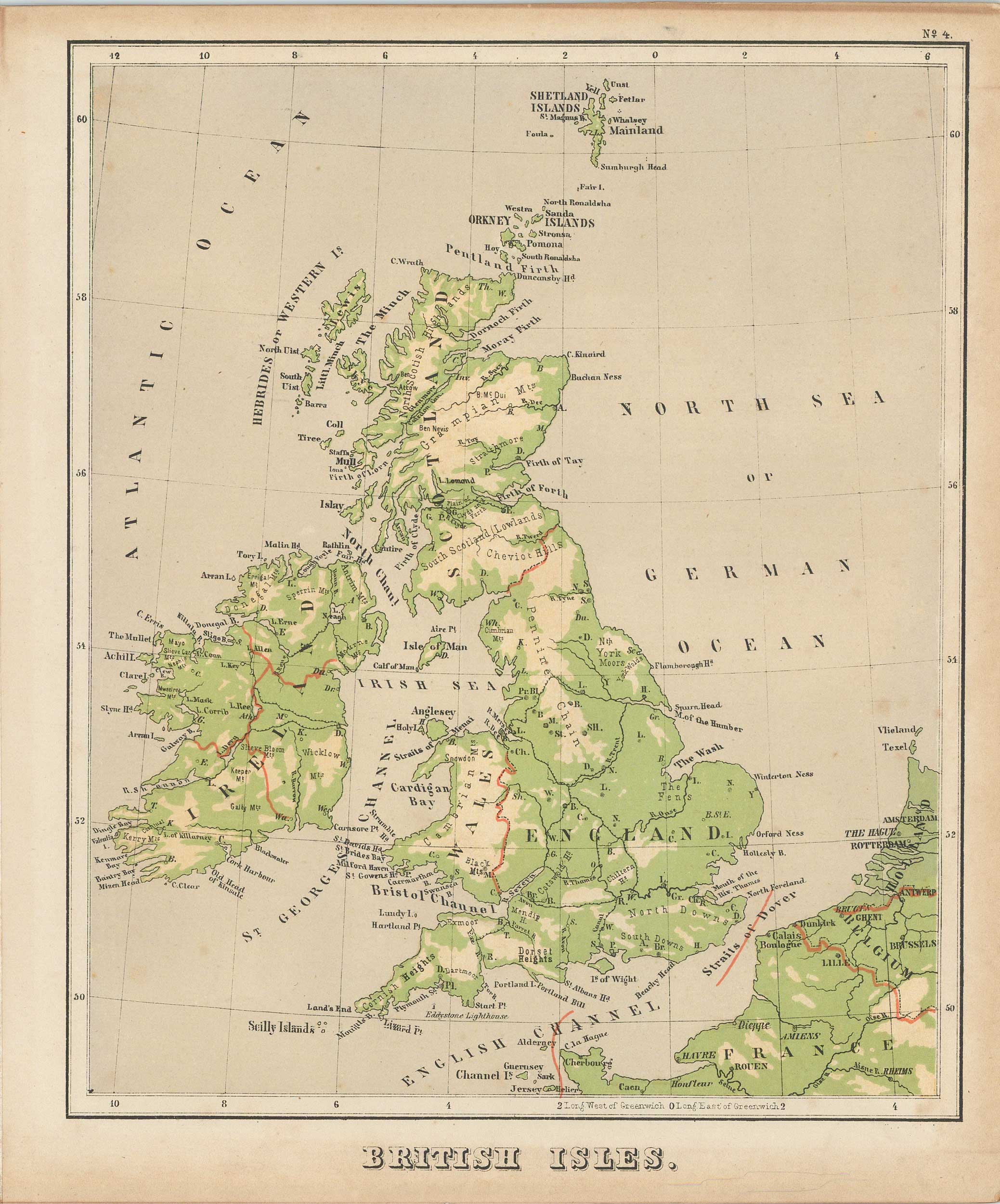 Royal Relief Atlas of All Parts of the World 1885 - British Isles - Art ...
