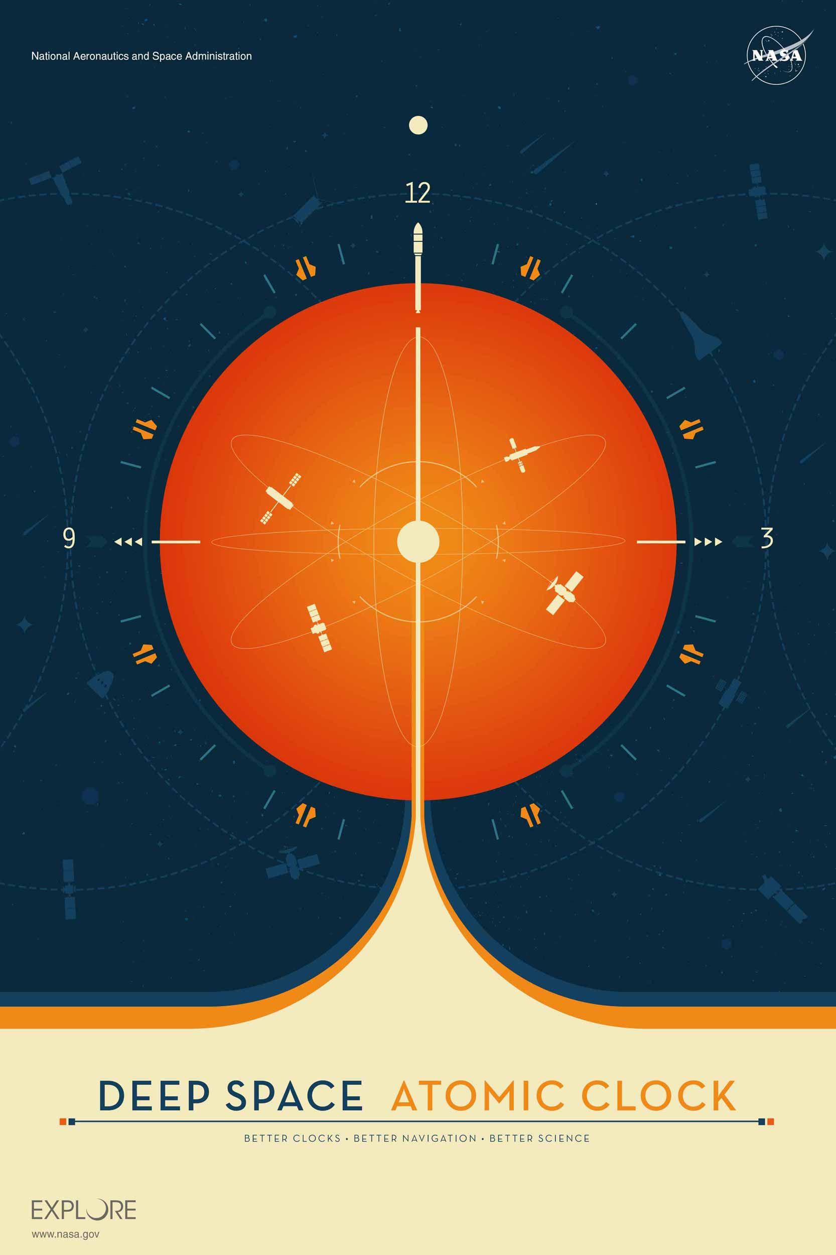 JPL Deep Space Atomic Clock Orange - Art Source International
