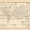 Milner's 1850 Map of the World Showing the Distribution of Winds and ...
